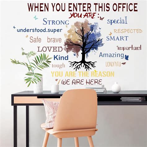 Runtoo Office Inspirational Quotes Wall Decals Positive