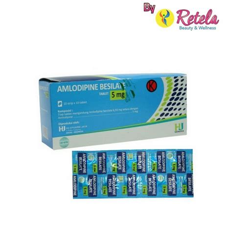 Jual Amlodipine 5mg 1 Strip 10 Tablet Gen Hj Shopee Indonesia