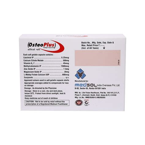 Osteo Plus Capsule 10s Price Uses Side Effects Composition Apollo