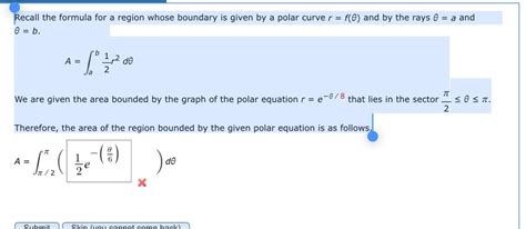 solved recall the formula for a region whose boundary is