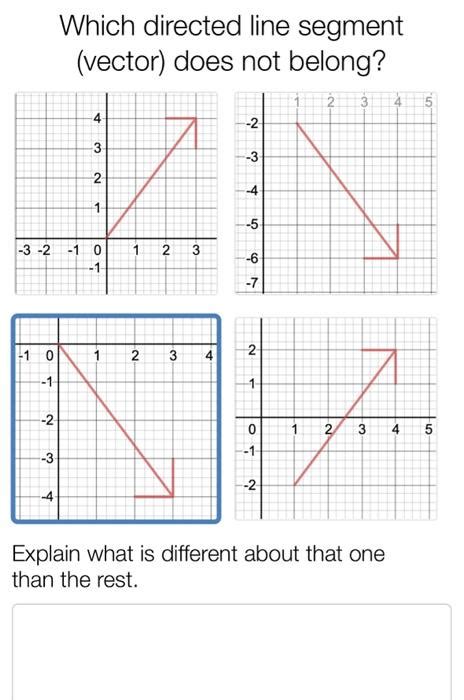 solved which directed line segment does not belong explain