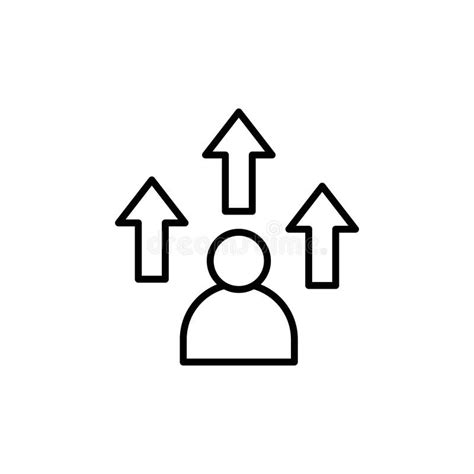 Personal Development Icon Thin Line Art Isolated Stock Vector