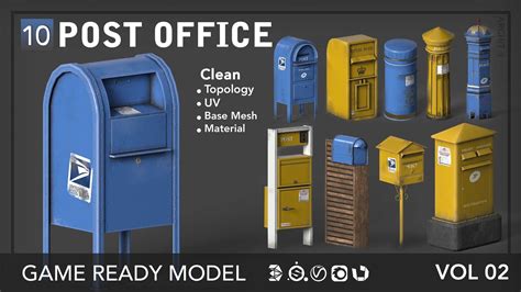 Artstation 10 Post Office Material Game Assets