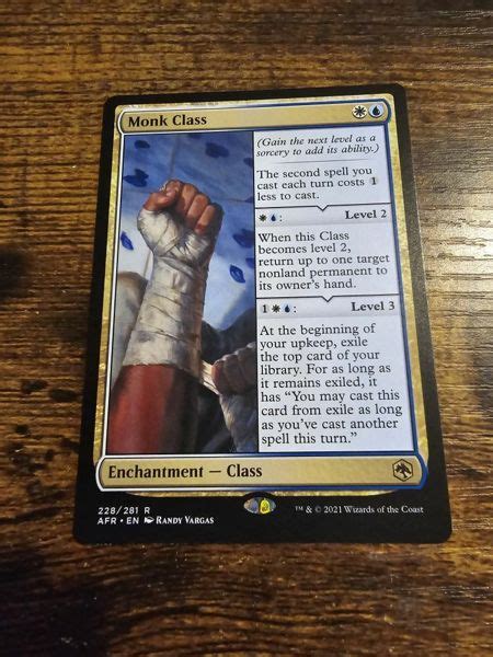 Free Magic The Gathering Mtg Monk Class Rare Card Forgotten Realms
