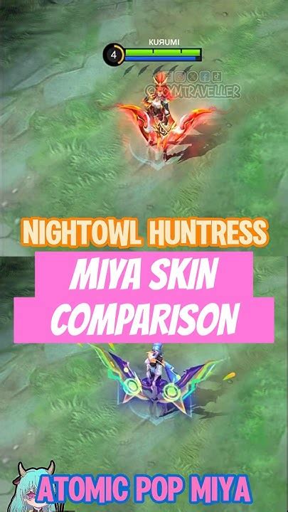 Miya Nightowl Huntress Starlight Skin Vs Atomic Pop Miya Skin