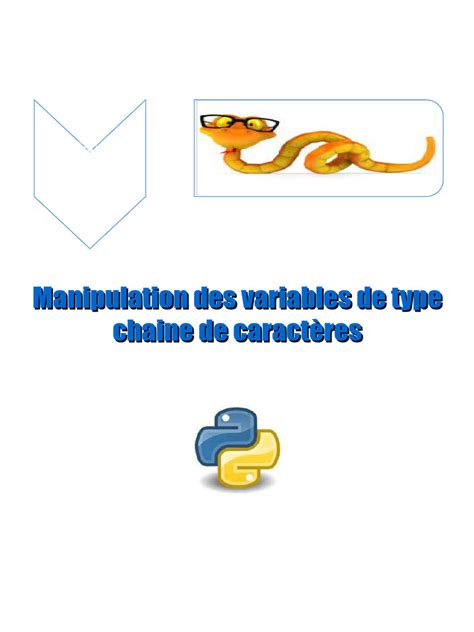 Manipulation Des Chaînes En Python Pdf Python Langage De