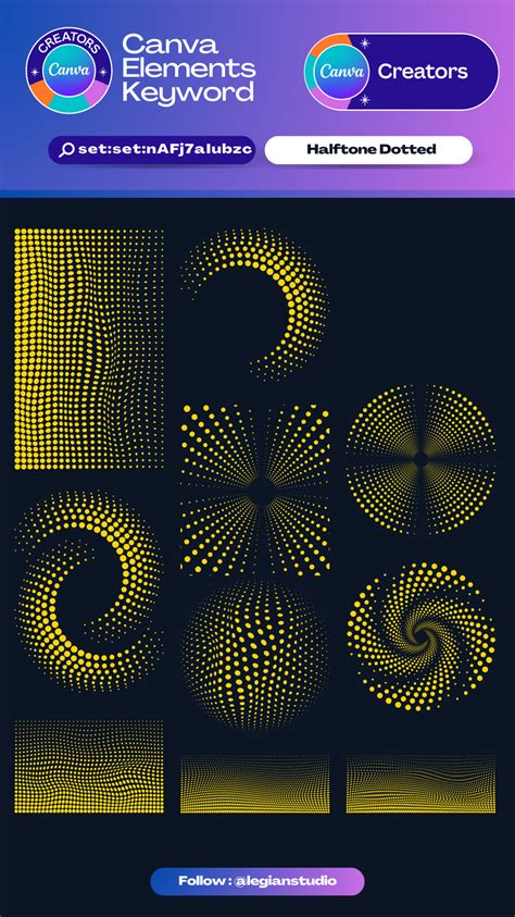 400 canva free elements and keywords in 2024 halftone dots canvas