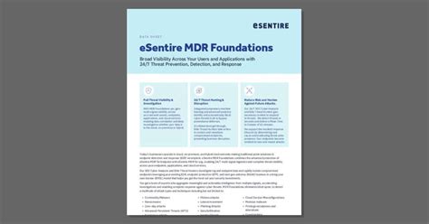 Explore Esentire Mdr Foundations For Multi Signal Visibility And 247