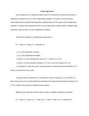 Understanding Linear Regression Modeling Relationships Between Course Hero