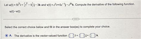 Solved Let U T T I T J K And V T Eti E Tj E Tk Chegg Com