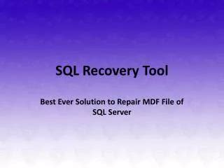 Ppt How To Recover Sql Server Database When There Is No Backup Powerpoint Presentation Id