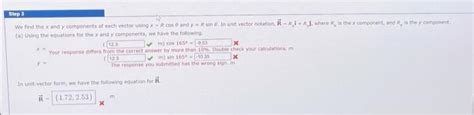 Solved We Find The X And Y Components Of Each Vector Using Chegg