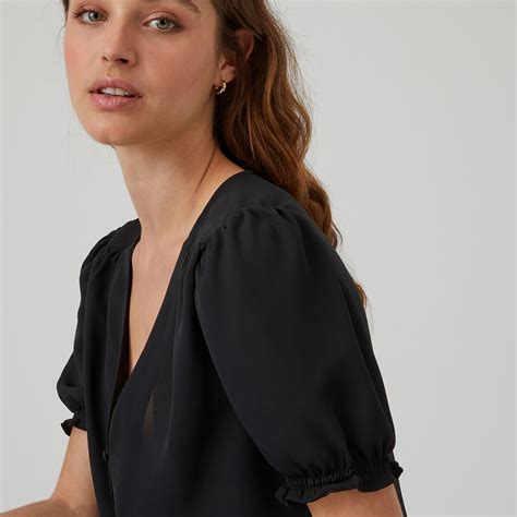 Блузка с v-образным вырезом с короткими рукавамиLa Redoute Collections ...
