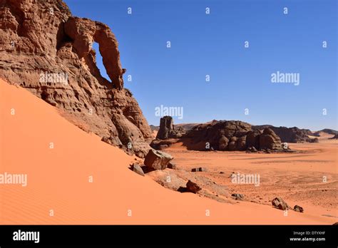 Natural Arch At Tin Merzouga Tadrart Region Tassili Najjer National