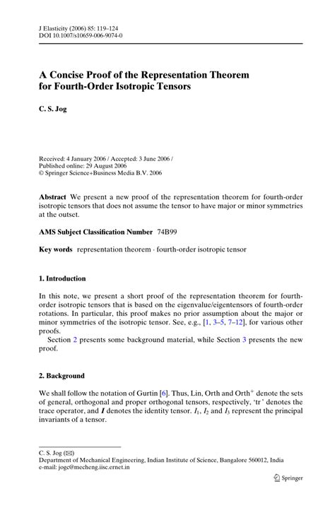 pdf a concise proof of the representation theorem for fourth order