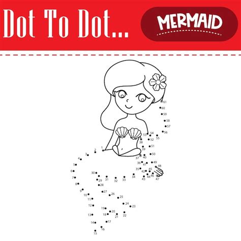 어린이 교육을위한 도트 투 게임 일러스트 프리미엄 벡터