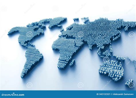 A World Map Created From Binary Digits Highlights The Essential Role Of
