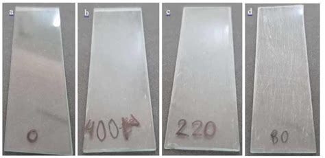 Glass Slides Of A Smooth Surface And Rough With Emery Paper Of Grade
