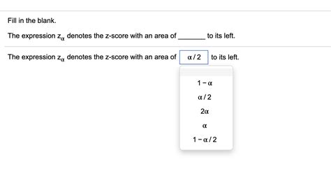 solved fill in the blank the expression za denotes the