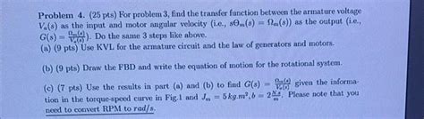Solved Problem 4 25pts For Problem 3 Find The Transfer