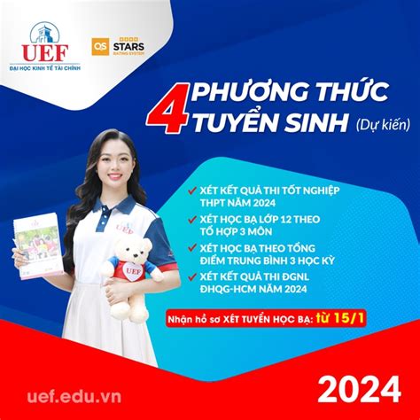 Phương thức tuyển sinh của Trường Đại học Kinh tế Tài chính TP HCM 2024