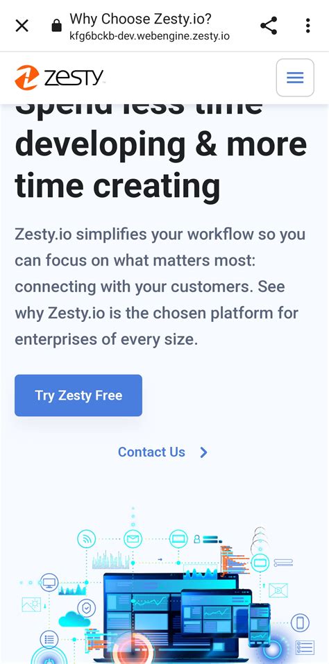 [mobile] why zesty hero cta buttons and hero image · issue 197 · zesty
