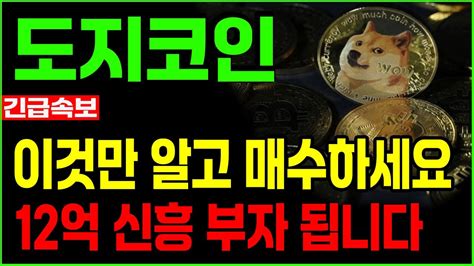 도지코인 전망 이것만 알고 매수 하세요 바로 인생역전 갑니다 일론머스크 도지코인급등 도지코인etf 도지코인시세 업비트시황 코인시황 급등코인추천도지대응