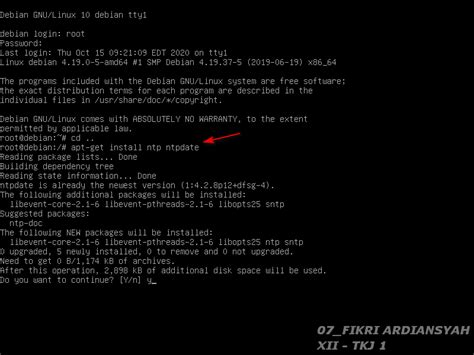 cara konfigurasi ntp pada debian 10