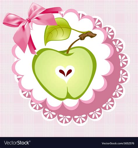 Doily Apple Royalty Free Vector Image Vectorstock