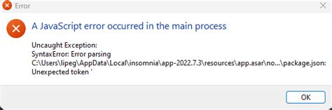 A Javascript Error Occurred In The Main Process · Issue 5690 · Kong