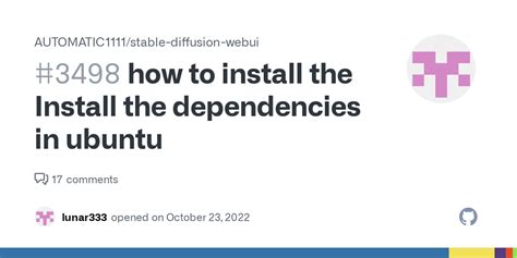How To Install The Install The Dependencies In Ubuntu Issue AUTOMATIC Stable