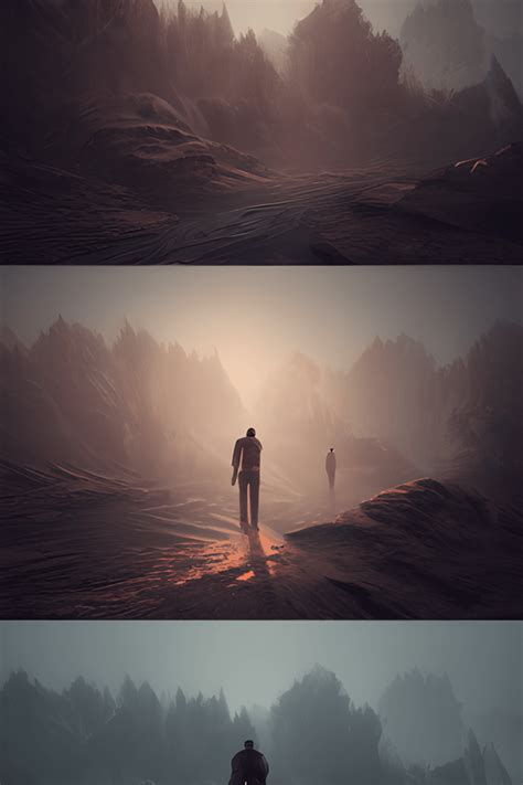 A Hardship Journey Of A Man Visual Representation Digital Art