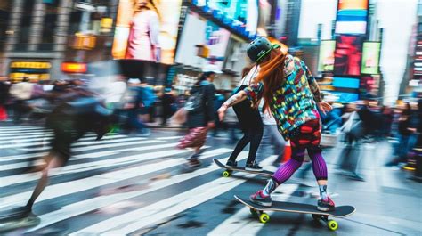 Free Skateboarding Urban Scene Image Skateboarder City Urban