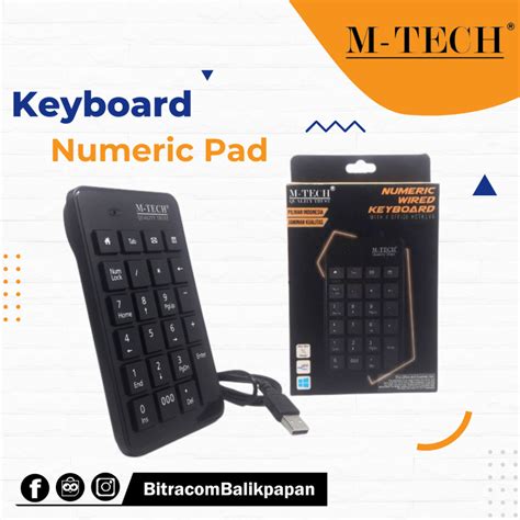 M Tech External Keyboard Numericpad Wired Numeric Keyboard Shopee