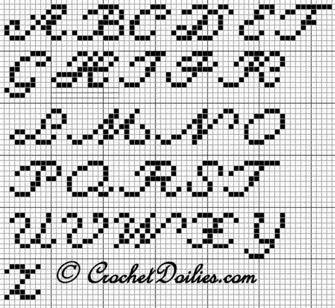 Scroll Alphabet How To Cross Stitch Letters On Crochet Filet Crochet
