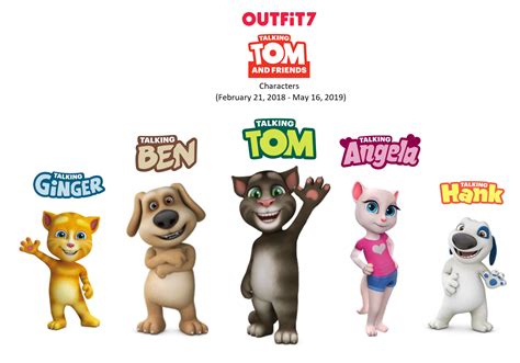 Outfit7 Limited Timeline Of Talking Tom And Friends Characters