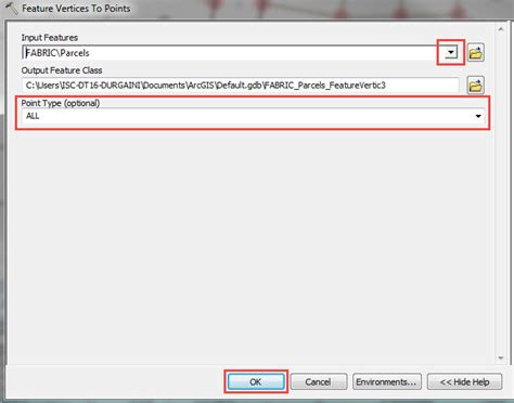 how to calculate longitude and latitude points for a parcel fabric in