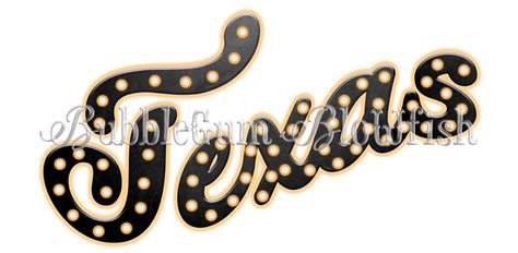 Texas Black Marquee Digital Sign Individual Png File Digital Clipart