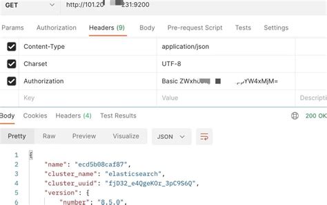 使用postman访问带密码的elastic csdn博客