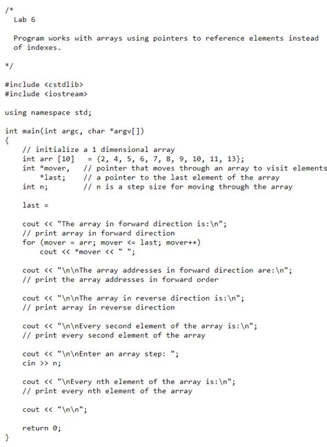 Solved Get A Copy Of The Following Program Lab6cpp From
