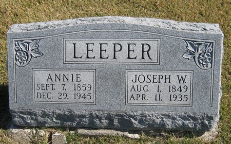 Joseph William Leeper 1849 1935 Mémorial Find A Grave