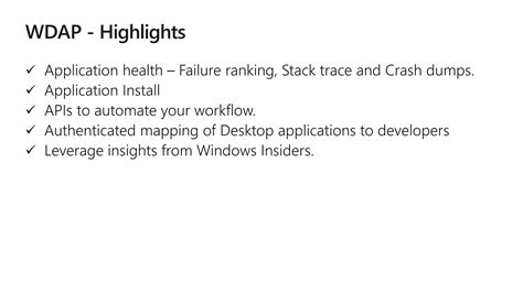 Analyzing Your Win32 Applications Ppt
