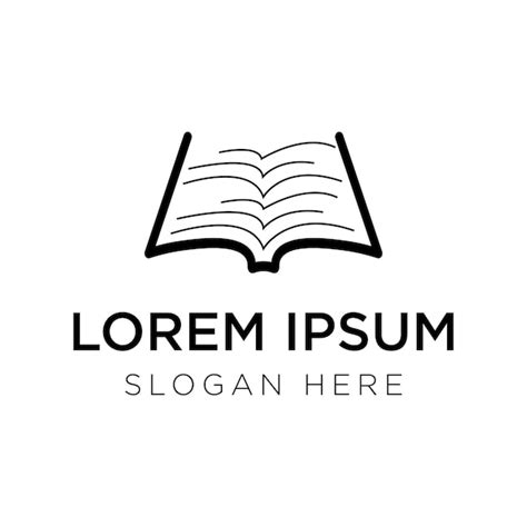 책 로고 벡터 일러스트 레이 션 흰색 배경에 고립 프리미엄 벡터