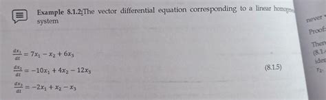 Solved Example 8 1 2 The Vector Differential Equation