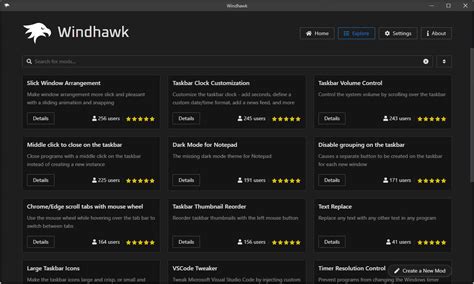 windhawk：模块化的 windows 自定义修改软件 软餐