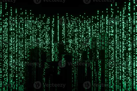 Glowing Digital Lines With Dark Background D Rendering Stock Photo At Vecteezy