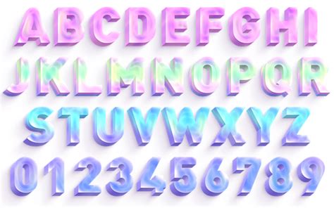 五彩玻璃数字英文字母