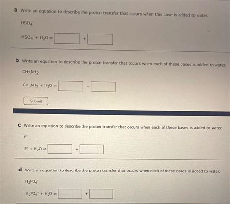 [answered] Write An Equation To Describe The Proton Transfer That Kunduz