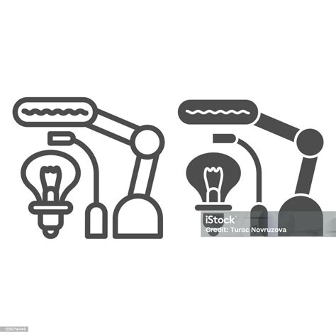 책상 램프 세트 라인과 단색 아이콘 스마트 홈 기술 기호 흰색 배경에 전기 홈 번개 장비 벡터 기호 개요 스타일의 웹 디자인에