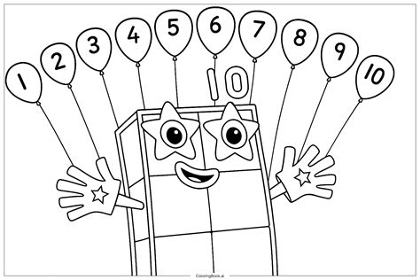 Numberblock 5 Coloring Pages 2025